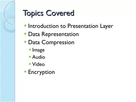 Lecture 6 Presentationlayer Ppt