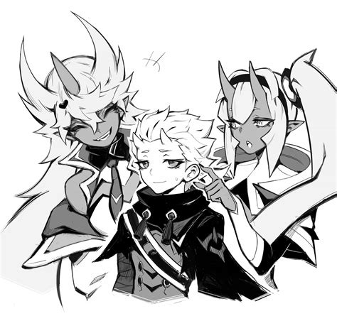 Liyart Octavia Omega Strikers Vyce Omega Strikers Omega Strikers Oni Horns Highres