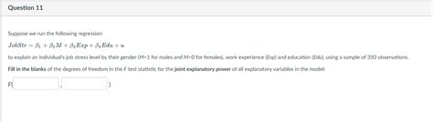 Solved Suppose We Run The Following Regression Chegg