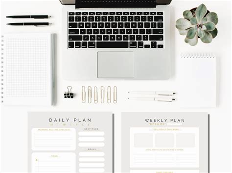 Become THAT GIRL Daily Weekly Planner Nude Digital Or Printable US Letter Etsy