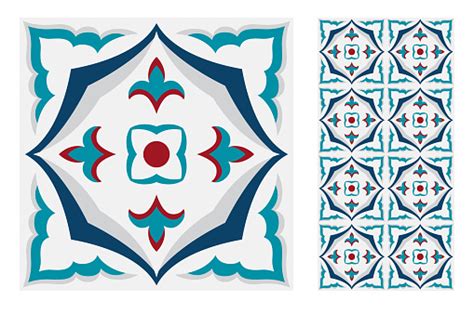 빈티지 타일 포르투갈어 패턴 벡터 일러스트 레이 션에 완벽 한 디자인 골동품 0명에 대한 스톡 벡터 아트 및 기타 이미지 0명 건축 골동품 Istock