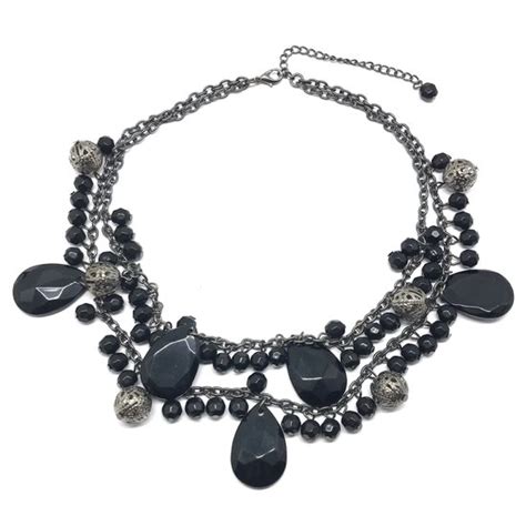 behave ketting zwart antraciet dames double layer meer