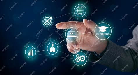 Premium Photo Elearning And Web Icons Distance Learning