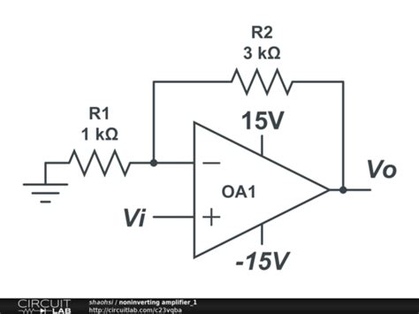 Noninverting Amplifier CircuitLab