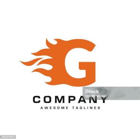 Huruf G Kreatif Dan Simbol Api Ilustrasi Stok Unduh Gambar Sekarang Api Api Fenomena Alam
