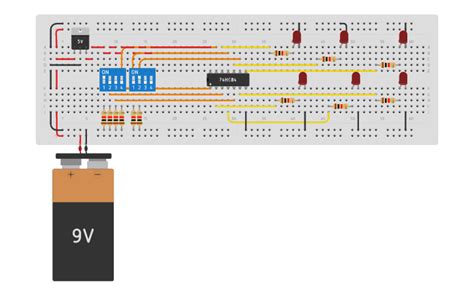 Circuit Design Compuerta Logica 7404 Tinkercad