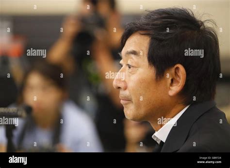 Japanese Actor And Television Personality Junichi Ishida Speaks During A Press Conference In
