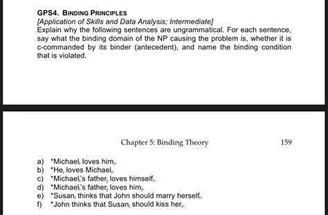 Problem Set 4 ﻿binding Principles Why The Following