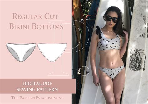 Regular Cut Bikini Bottoms Sewing Pattern Womens Xs Xxl Pdf Pattern