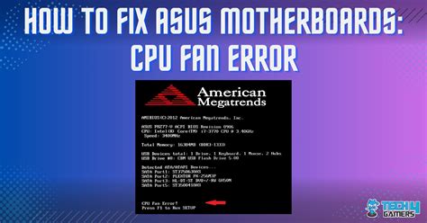 Asus Motherboards Cpu Fan Error Fixed Tech4gamers
