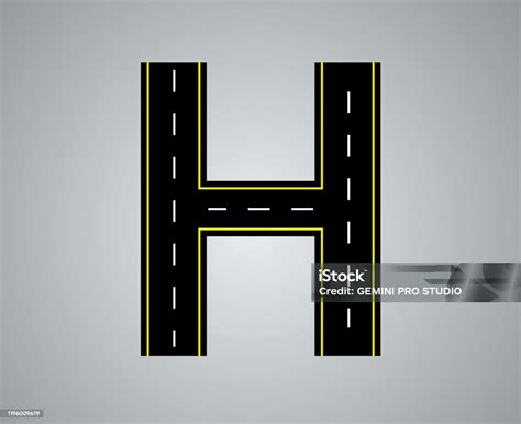 흰색과 노란색 라인 표시 고속도로 교통 도로 문자와 숫자 Z와 1 0 도로 문자 H와 알파벳 문자 도로 0명에 대한 스톡 벡터 아트 및 기타 이미지 Istock