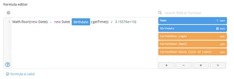 how to calculate age java script tabidoo