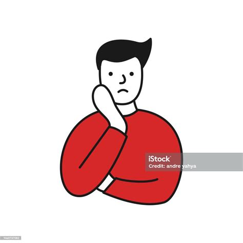 걱정스러운 표정 플랫 피플 캐릭터는 집에서 일하는 디자인 삽화 일러스트레이션에 대한 스톡 벡터 아트 및 기타 이미지 일러스트레이션 과도 사람들 Istock