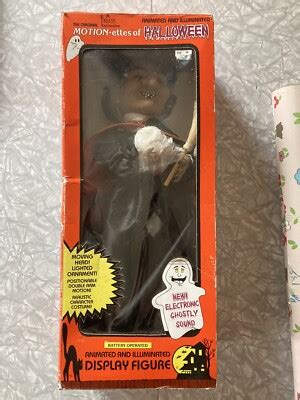 Vintage 1990s Halloween Witch Motionette Animated Display Figure Does