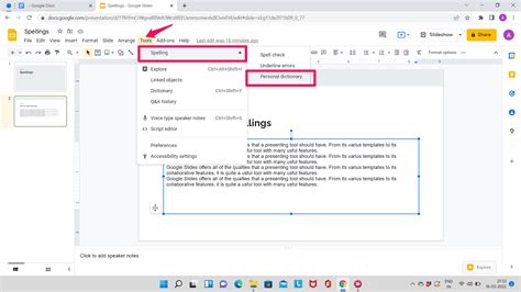 How To Use Spell Check In Google Slides