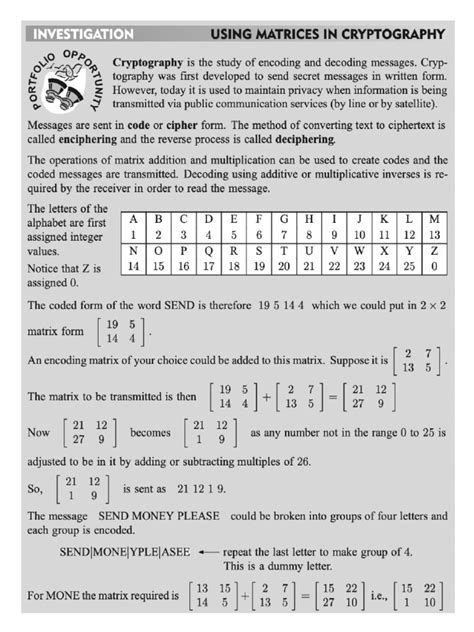 Using Matrices In Crypthography Pdf