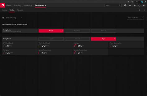 AMD Radeon RX XT Rage Mode Performance