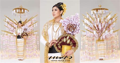 พลังบุญหนุนนำ ชุดประจำชาติ คอนเซ็ปต์ ชุดกฐิน ของนางงามเมียนมาร์