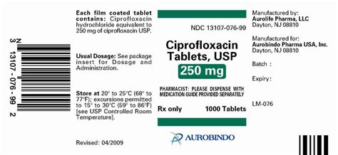 Ciprofloxacin Aurolife Pharma LLC FDA Package Insert Page 12