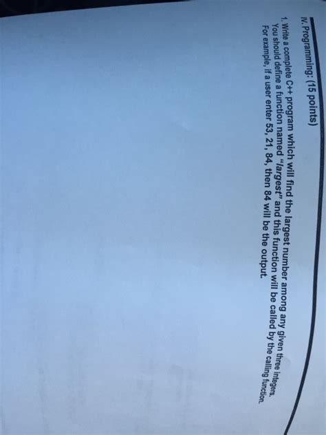 Solved Write A Complete C Program Which Will Find The