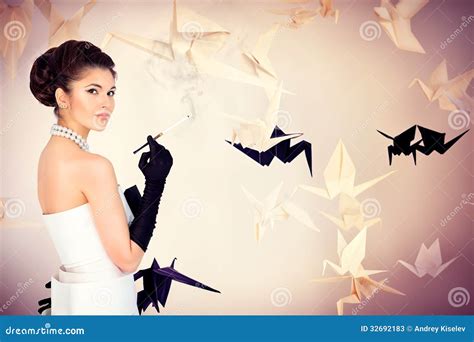 Glamour Girl Stock Image Image Of Femininity Fashion 32692183