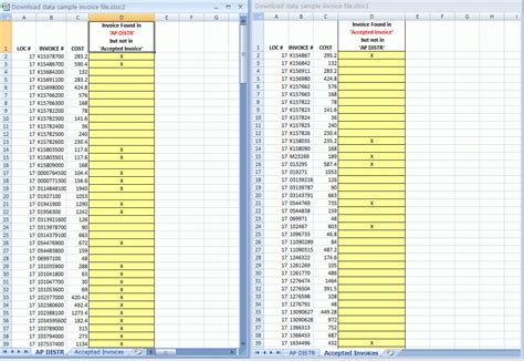 Can I Use Excel To Create Exception Reporting From 2 Lists Of Data Downloaded From A Mainframe