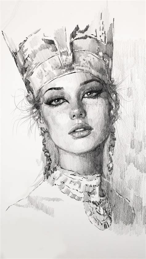 Pin By Illustrative Art Aesthetic Sty On Modern Art Style Portraiture Drawing Art Drawings