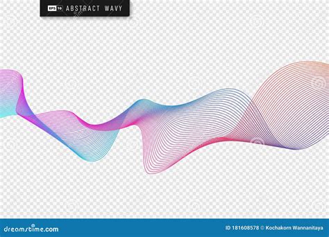 Abstract Colorful Line Design Of Wavy Pattern Artwork Element Background Illustration Vector
