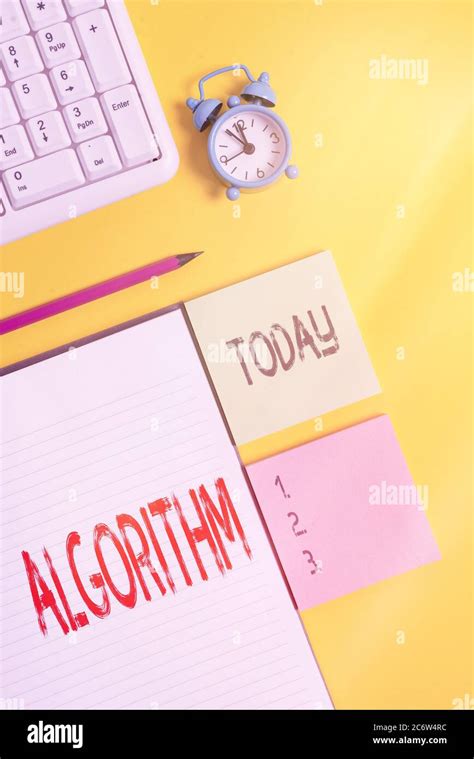 Handwriting Text Writing Algorithm Conceptual Photo A Method Or Set Of