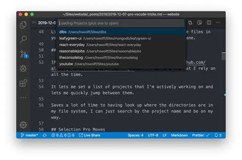 pro vscode tricks