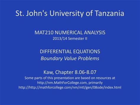Finite Difference Method Ppt