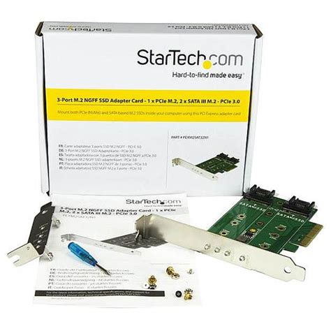 Startech Port M Ssd Ngff Adapter Card Pexm Sat N Mwave