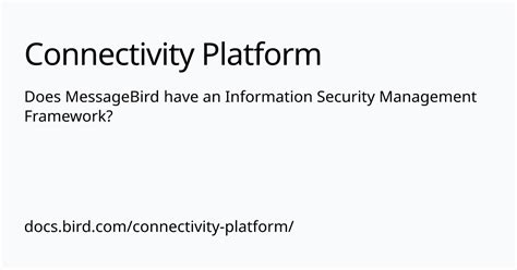 Does Messagebird Have An Information Security Management Framework