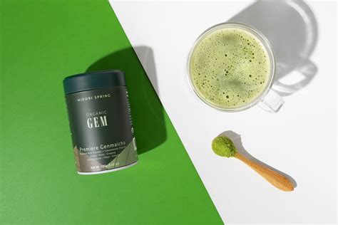 Gem Premiere Organic Genmaicha Roasted Rice Matcha Blend Midori