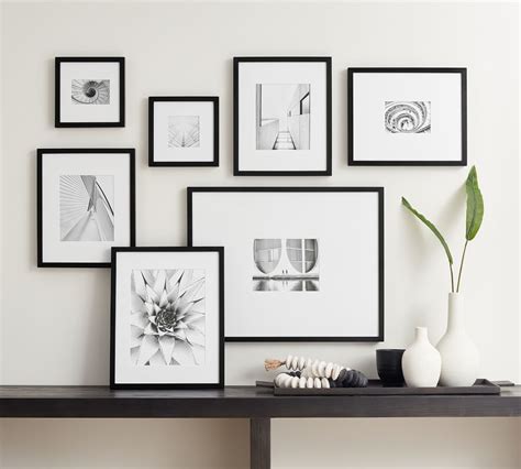 Multi Mat Wood Gallery Assorted Frames Set Of 7 Pottery Barn