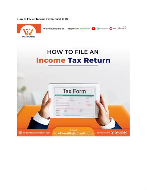 Ppt How To File An Income Tax Return Online Academy Tax4wealth