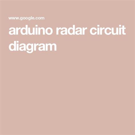 Arduino Radar Circuit Diagram Arduino Radar Arduino Circuit Diagram