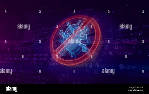 Cyber Security Abstract Concept 3d Contour Of Antivirus Icon On Digital Background Computer