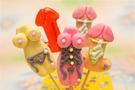Sex Toys Sweet Candy Colorful Candy On A Stick Stock Image Image Of