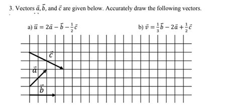 Solved Vectors A B And C Are Given Below Accurately Draw Chegg