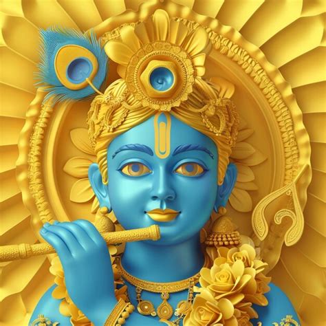Premium Photo Lord Krishna In Happy Janmashtami Festival Card