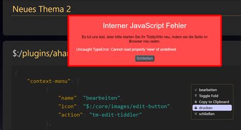 tiddler context menu plugin plugins talk tw