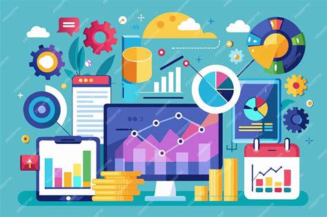 Colorful Infographic Illustrating Business Analytics And Data Visualization For Strategic