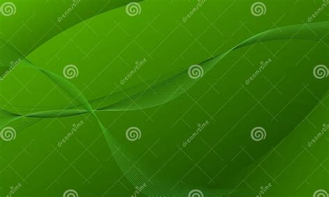 Green Lines Wave Curves Smooth Gradient Abstract Background Stock Vector Illustration Of