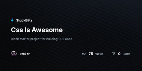 Css Is Awesome Stackblitz