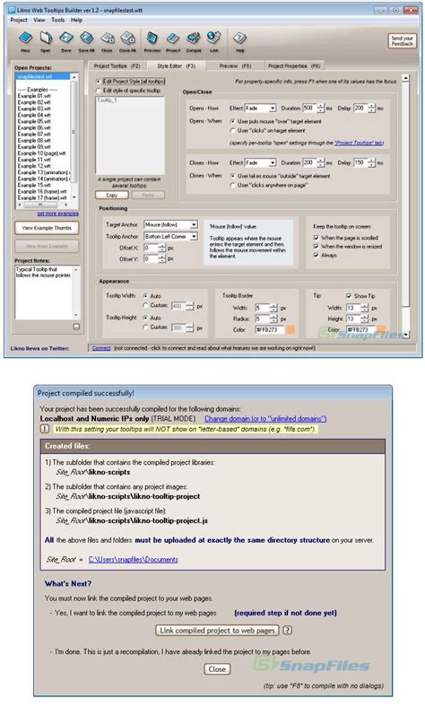 Likno Web Tooltips Builder Screenshot And Download At