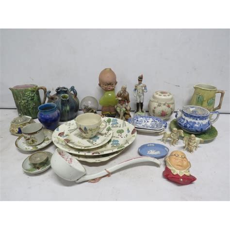Mixed Lot Of Vintage Ceramics And A Mable Lucie Attwell Diddums Doll