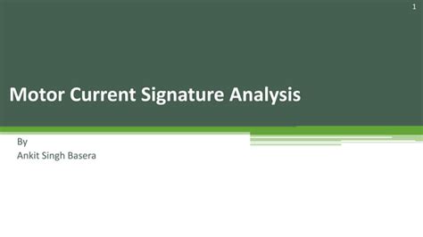 Motor Current Signature Analysis Pptx Radio Control Hobbies