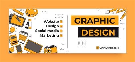 Hand Drawn Graphic Designer Facebook Cover Free Vector