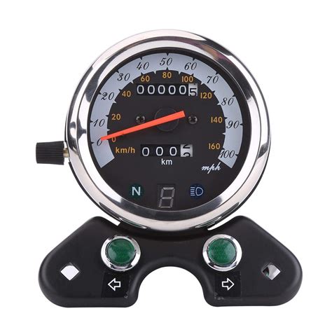 Akozon Analog Speedometer Motorcycle Speedometer Universal Paint Gun